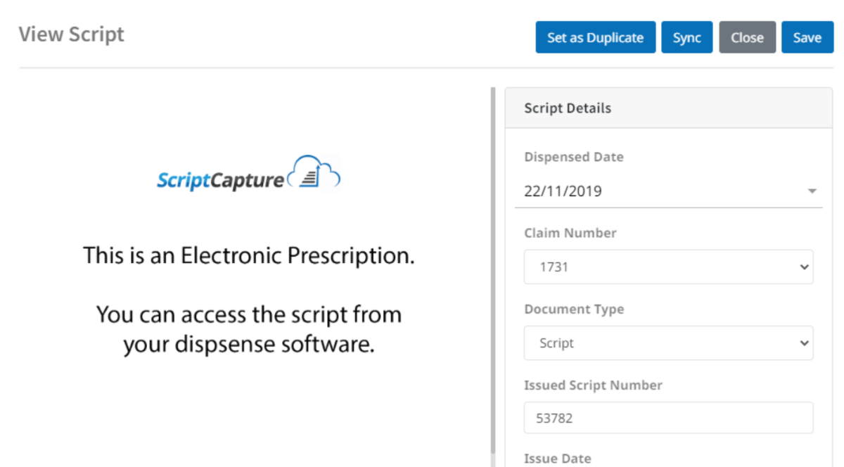 Script Capture – Chemist POS Direct